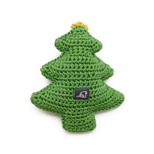 Dogo Cotton Christmas Tree Squeaky Holiday Dog Toy – Fetch