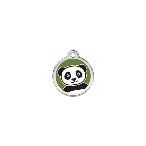 Red Dingo Panda Enamel Stainless Steel Dog ID Tag – Fetch